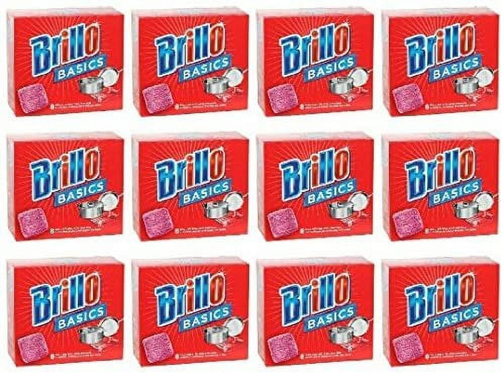 Brillo Basics Steel Wool Scrub Pads, 8-ct. Box Pack of 12 96 count ...