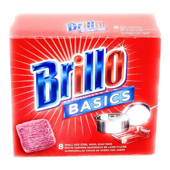 Brillo Basics Steel Wool Scrub Pads, 8-ct. Box C29 - Walmart.com