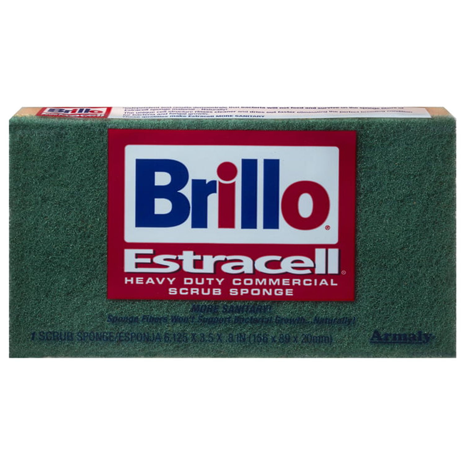 Brillo Estracell Heavy Duty Scrubber Sponge For All Purpose 6.125 in. L ...