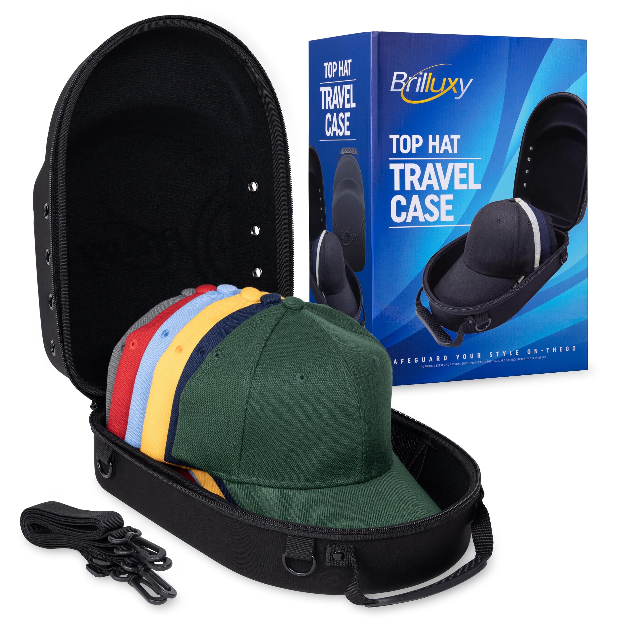 Brilluxy Hat Travel Case - Hat Storage for Baseball Caps with ...