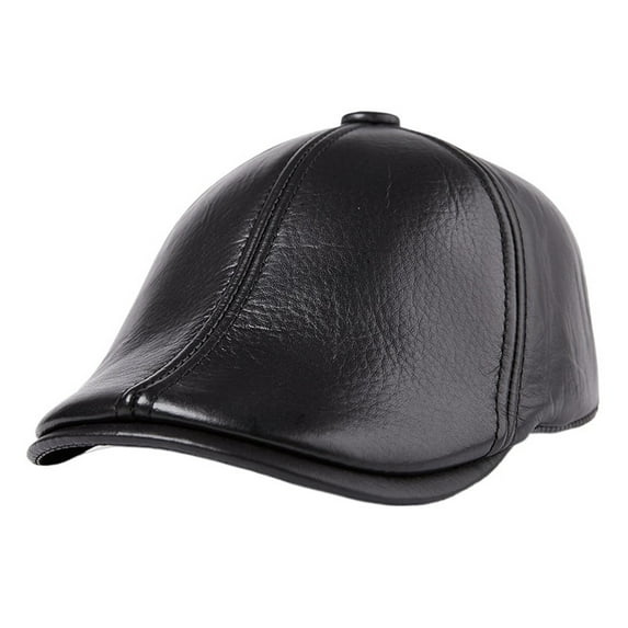 Brim Hat Genuine Cowhide Cow Leather Old Man Hat Hat Men Spring, Cotton ...