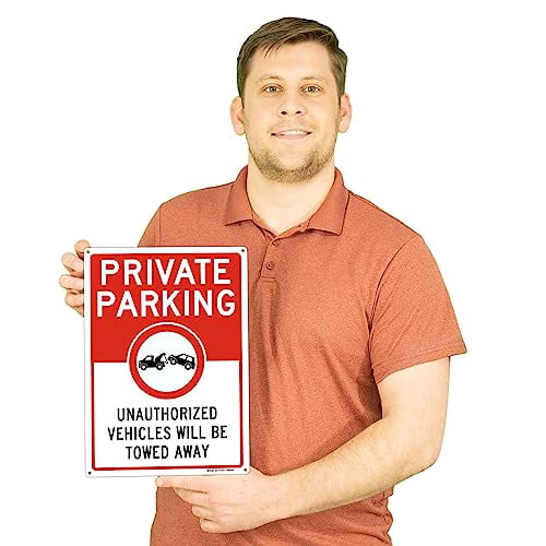 Brimar 10"x14" Private Parking Sign - Rust Free Aluminum, Weatherproof ...