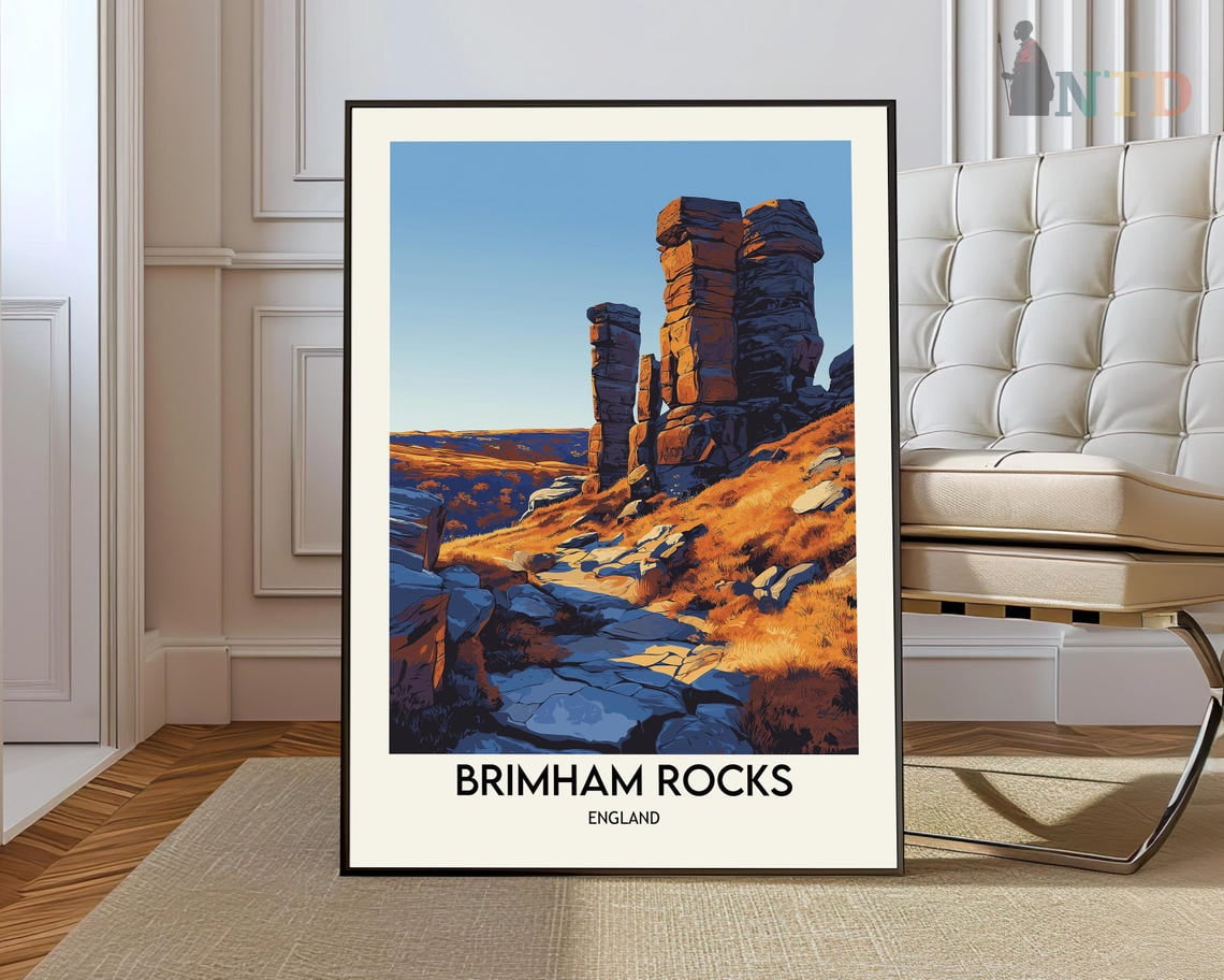 Brimham Rocks Print, Brimham Rocks Wall Art, Brimham Rocks Poster ...