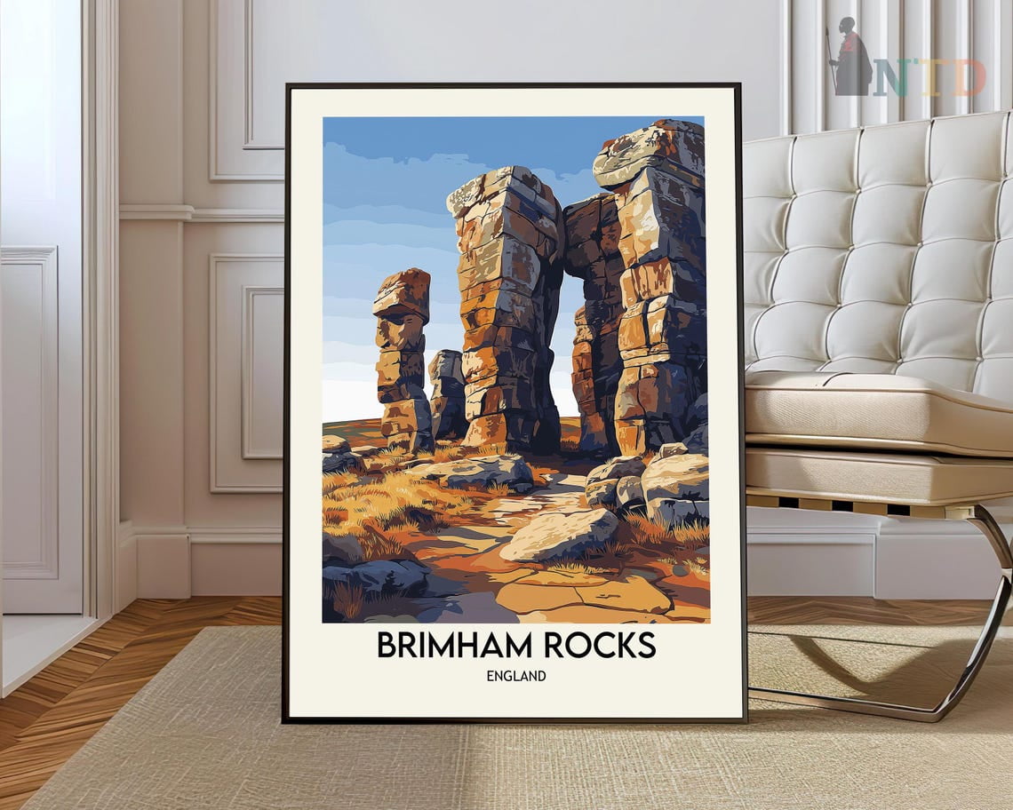 Brimham Rocks Print, Brimham Rocks Wall Art, Brimham Rocks Poster ...