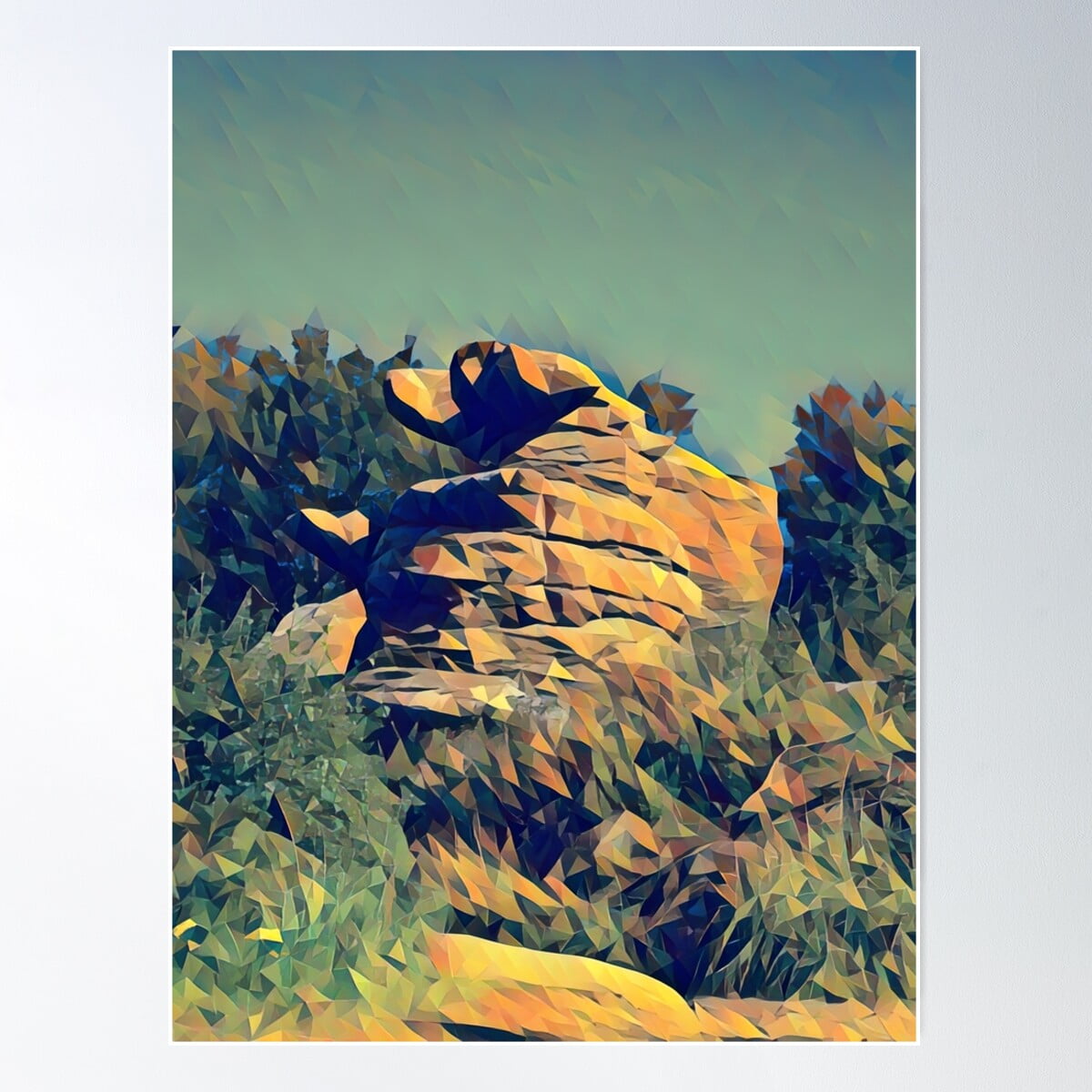 Brimham Rocks, The Bear Poster Wall Art, Modern Wall Decor For Living ...
