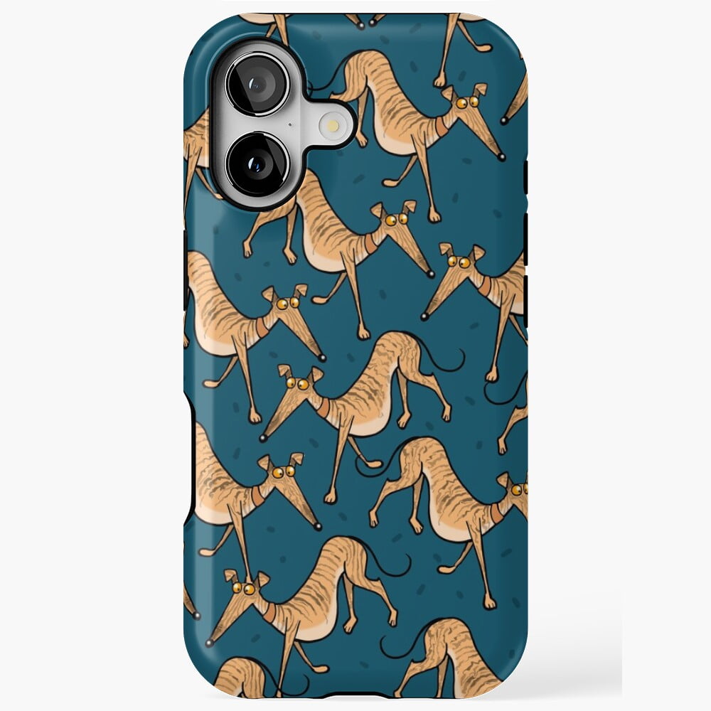 Brindle Multi Color Dog Design Phone Case for iPhone 17 16 15 14 13 12 ...