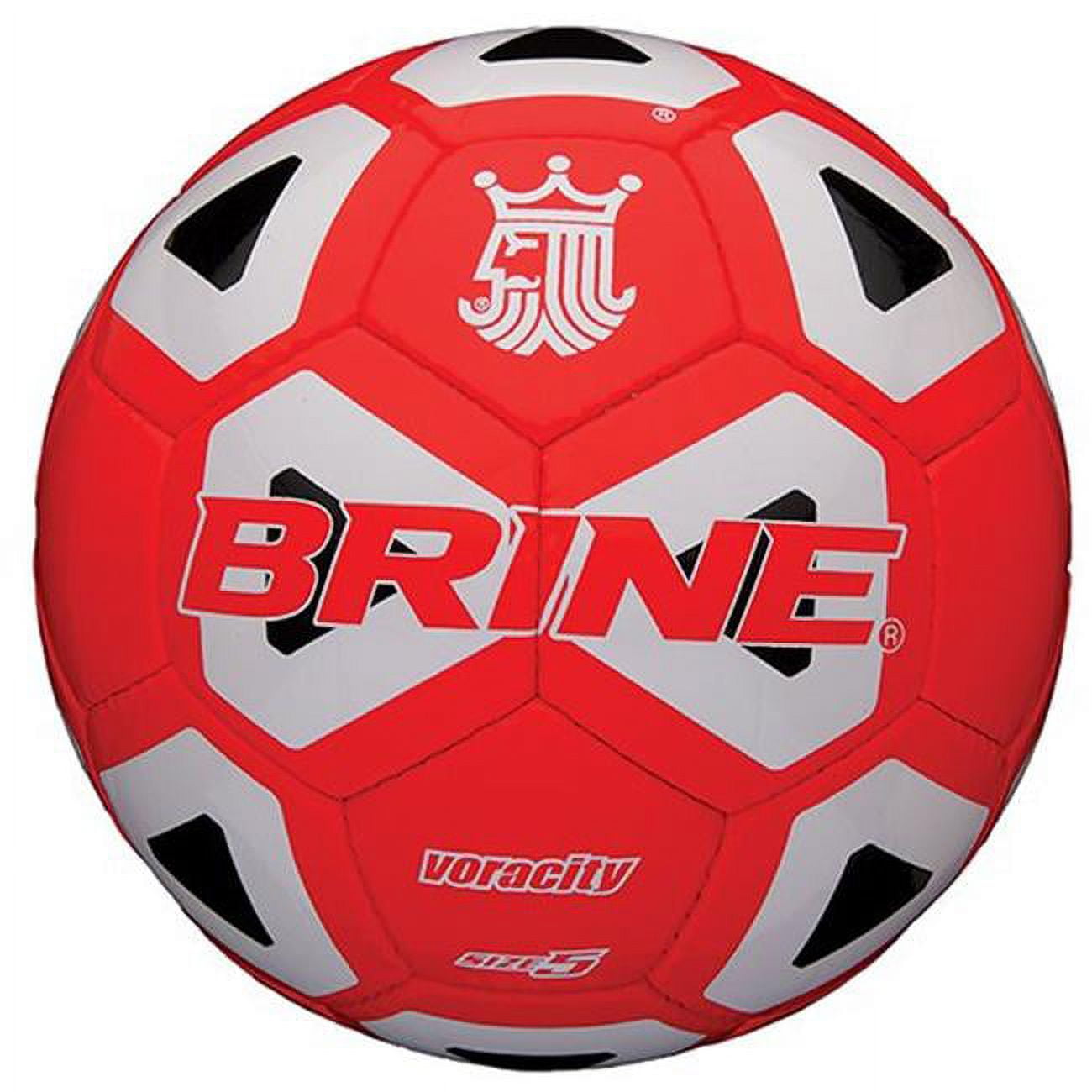 Brine Voracity Soccer Ball, Size 5, Black, Red and White - Walmart.com
