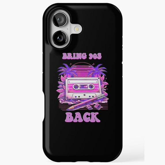 Bring 90s Back Retro Nostalgia Phone Case with iPhone 11 to 17 Pro Max ...