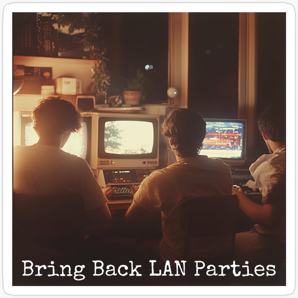 Bring Back Lan Parties Stickerphone Decal Water Bottle Stickers, Vinyl ...