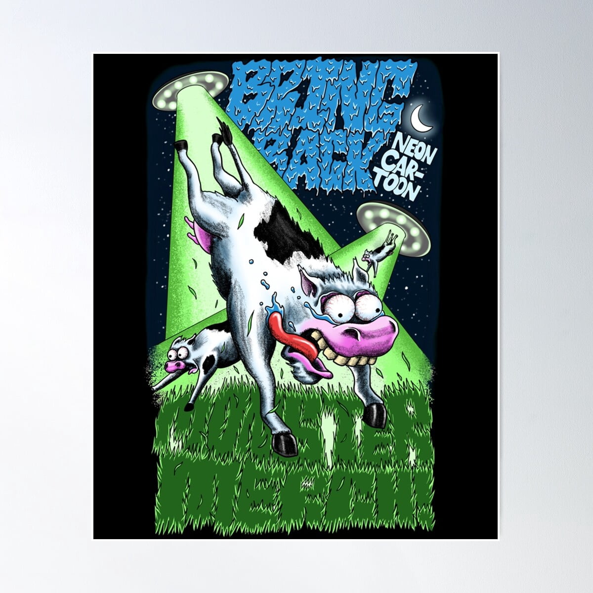 Bring Back Neon Cartoon Monster Merch Poster Wall Art, Modern Wall ...