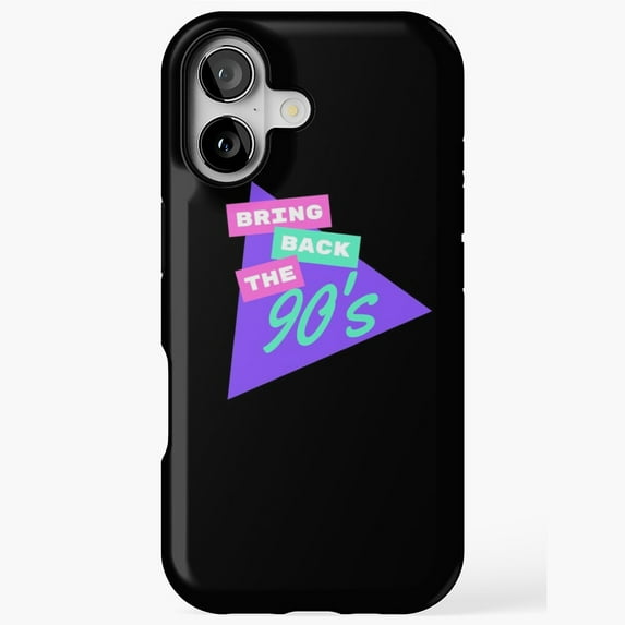 Bring Back the 90s Black Nostalgic Phone Case for 17/15/14/13/12/11 Pro Max - Walmart.com