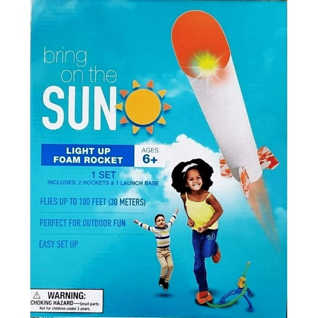 Bring On the Sun, Light Up Foam Rocket Set, 2 Rockets & Launch Base Up ...