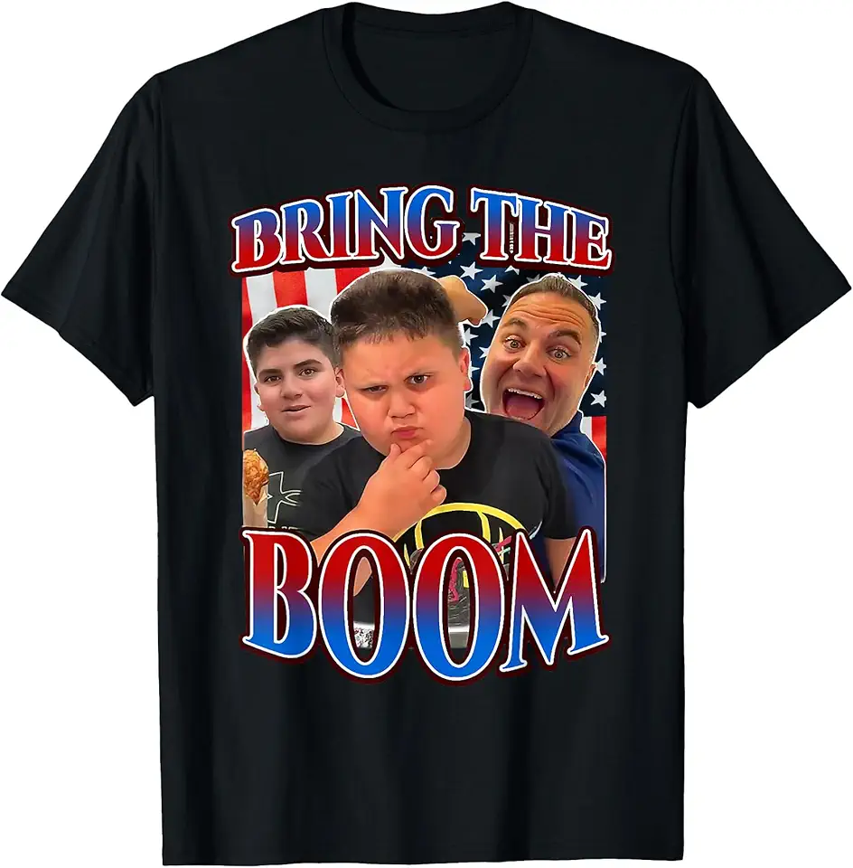 Bring The Boom Rizzler Funny Joke Gifts US Flag T-Shirt - Walmart.com