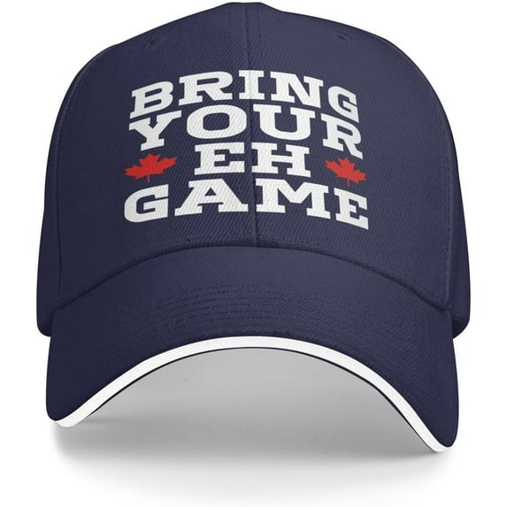 Bring Your Eh Game Hat Canadian Flag Canada Pride Baseball Cap Men Women Dad Trucker Hat Black ...