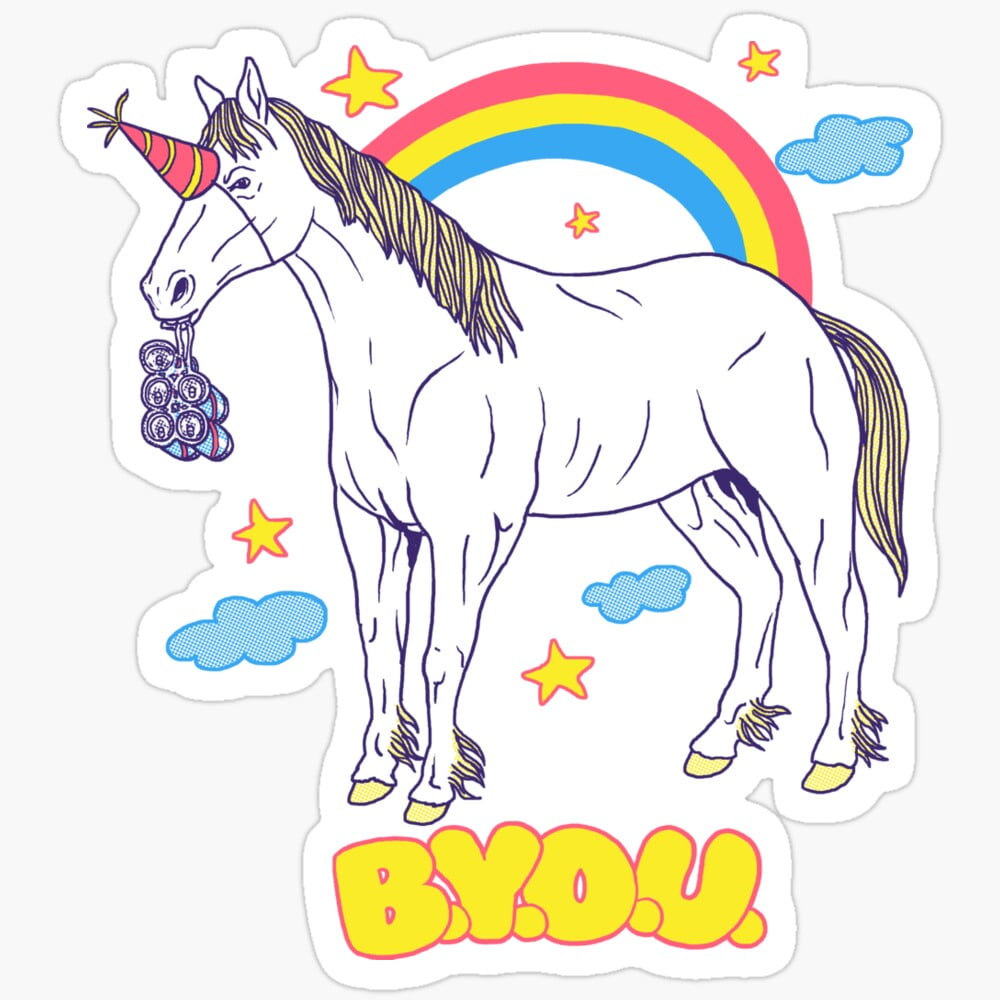 Bring Your Own Unicorn Sticker Phone Decal Water Bottle Stickers Car ...