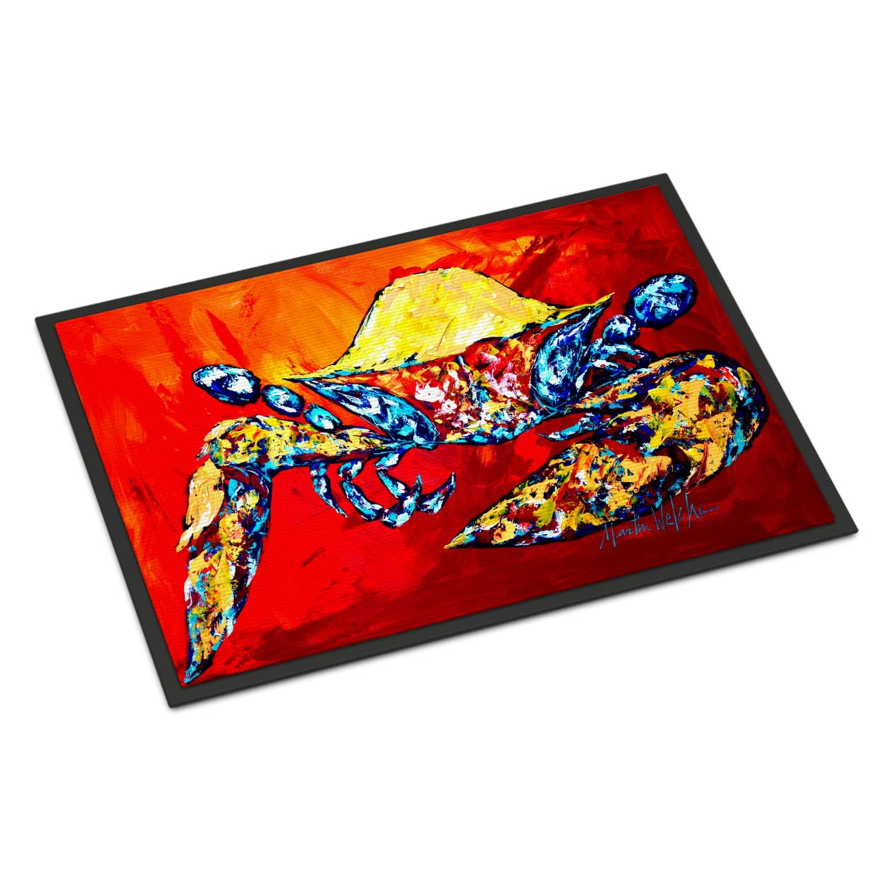 Bring it on Crab in Red Doormat Front Door Mat Indoor Rugs for Entryway ...