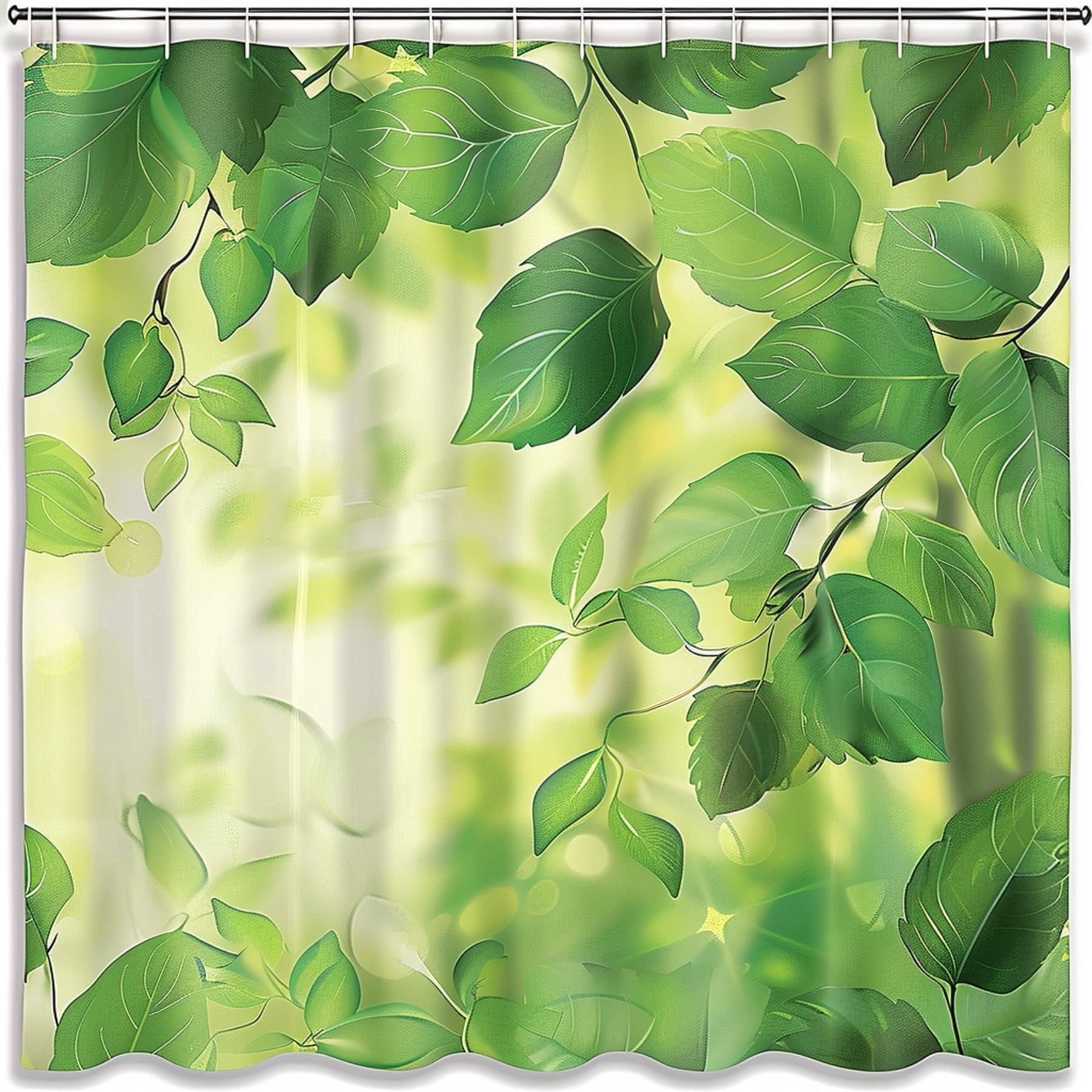Bring the Outdoors In with our EcoFriendly Green Leaves Shower Curtain ...