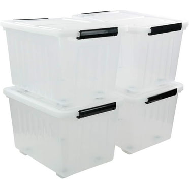 Superio Storage Containers With Wheels (2 Pack), Stackable Large ...