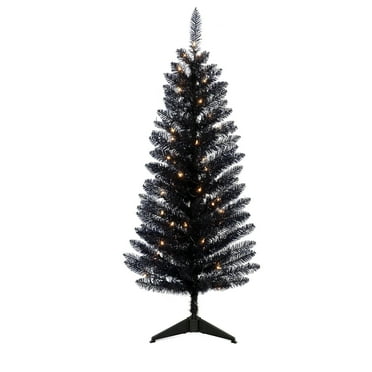 Bibana Seasonal 4 ft Black Artificial Halloween/Christmas Tree with ...