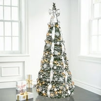 6ft Pop Up Christmas Tree Pre Decorated, Bringstar Pull Up Prelit Xmas ...
