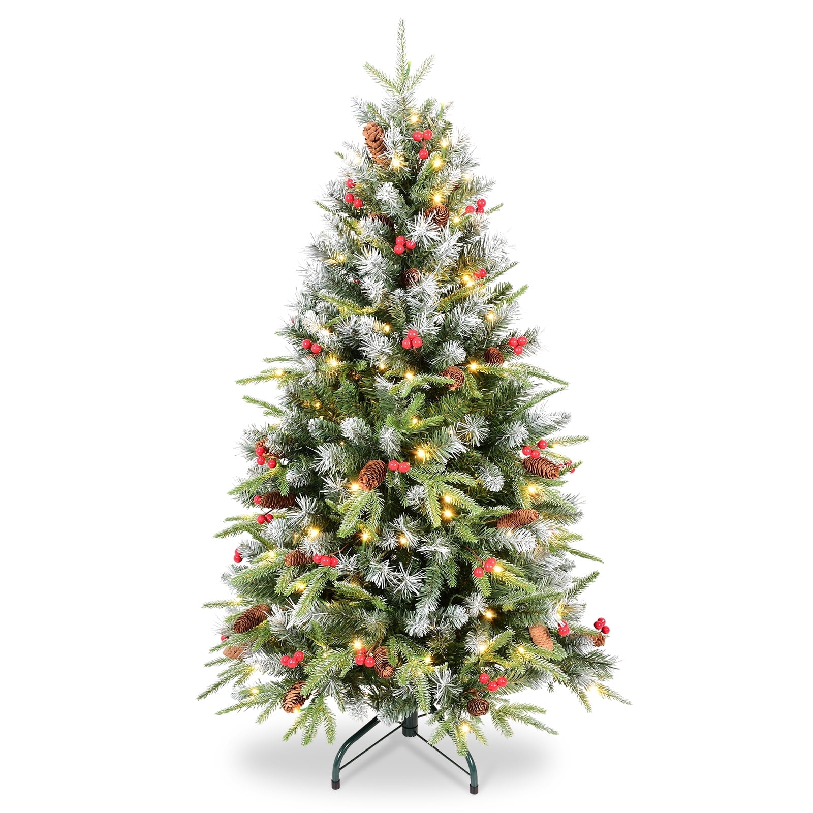 Bringstar 6FT Prelit Fake Xmas Tree, Artificial Christmas Tree with ...
