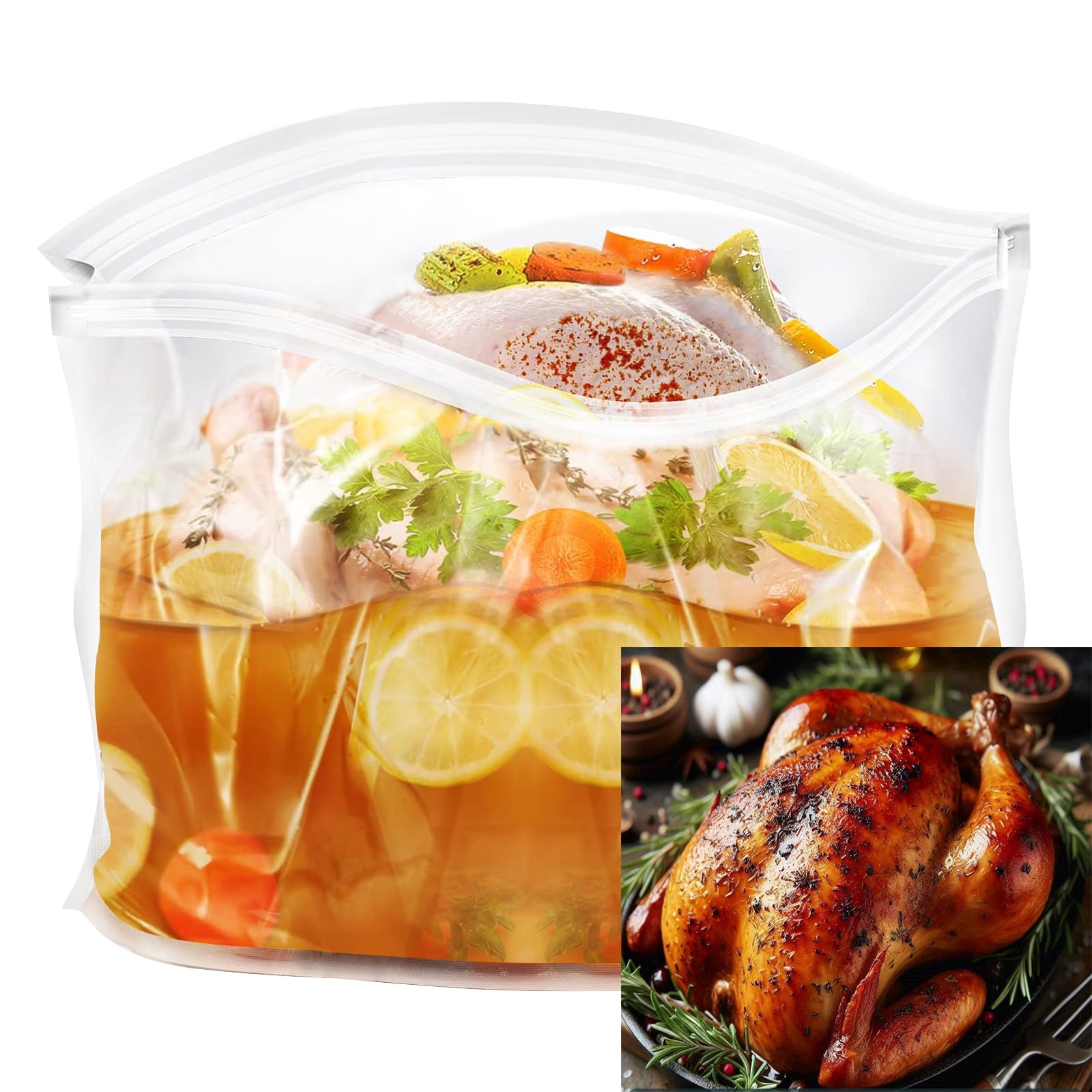 Brining Bag, 26"×22", 3 Pack, Extra Large Turkey Brine Bag Thickened ...