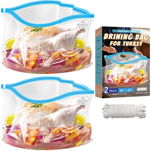 Brining Bag for Turkey, Extra Large Brining Bags for Turkey with String ...