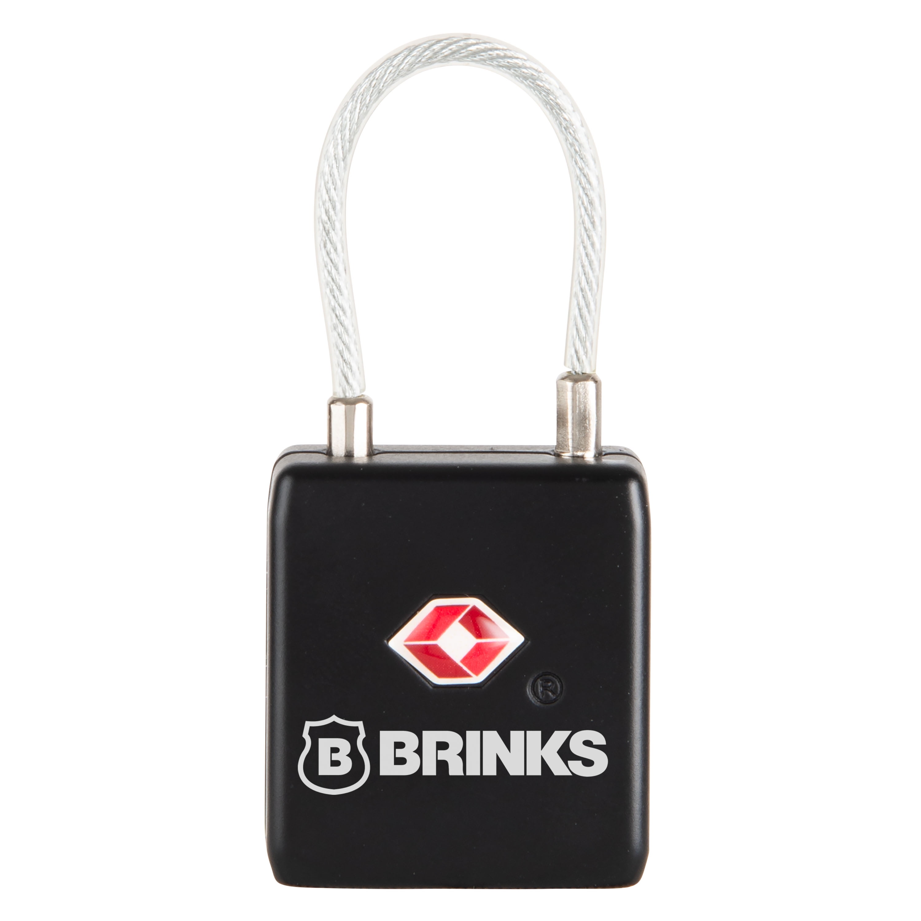 Brinks 28mm, TSA Luggage Padlock with a 1in Steel Cable Shackle ...