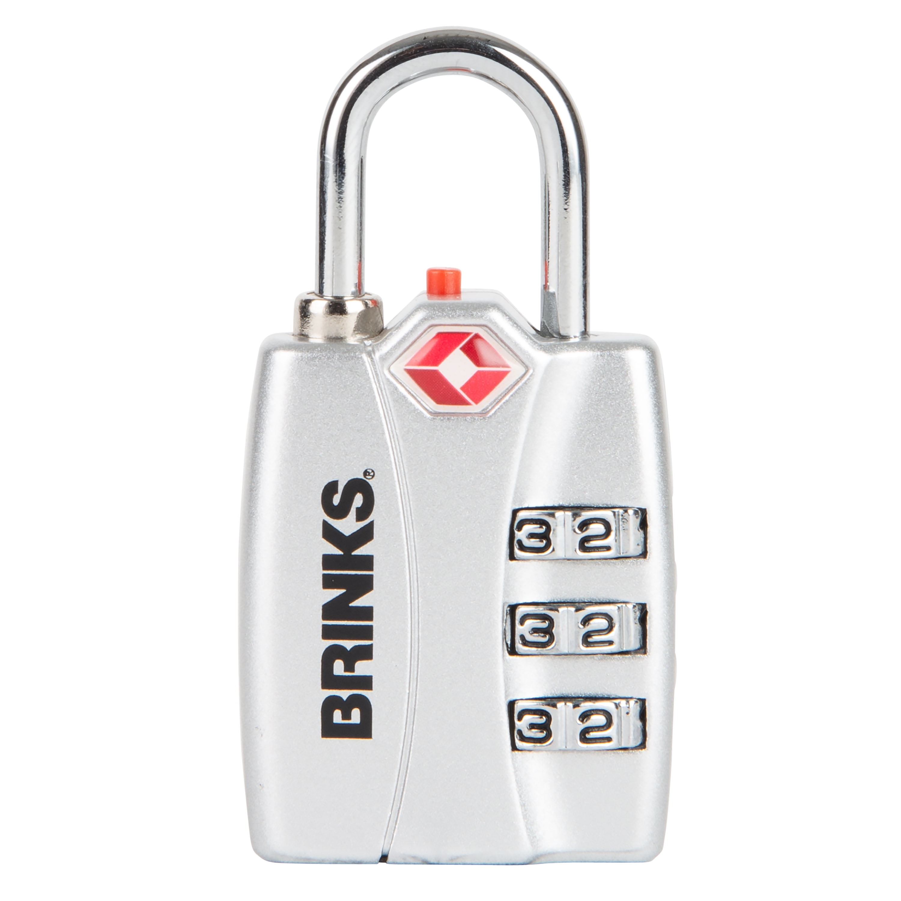 Brinks, 30mm Steel Combination TSA Indicator Padlock with Hardened Shackle - Walmart.com