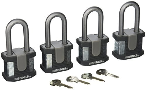 Brinks 672-52401 Commercial 50mm Solid Steel Lock with 2" Boron Shackle ...