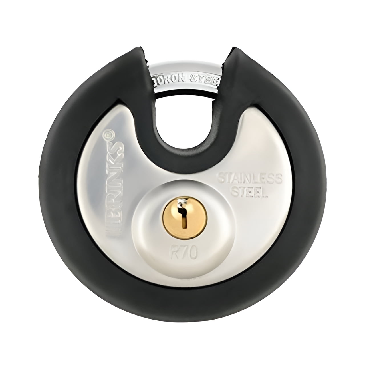 Brinks 67370001 Commercial 70mm Stainless Steel Discus Keyed Padlock ...