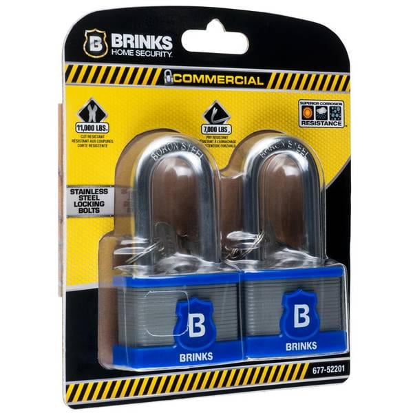 Brinks Brinks 2-Pack 50MM 2 Shackle Commercial Laminated Steel Padlock ...