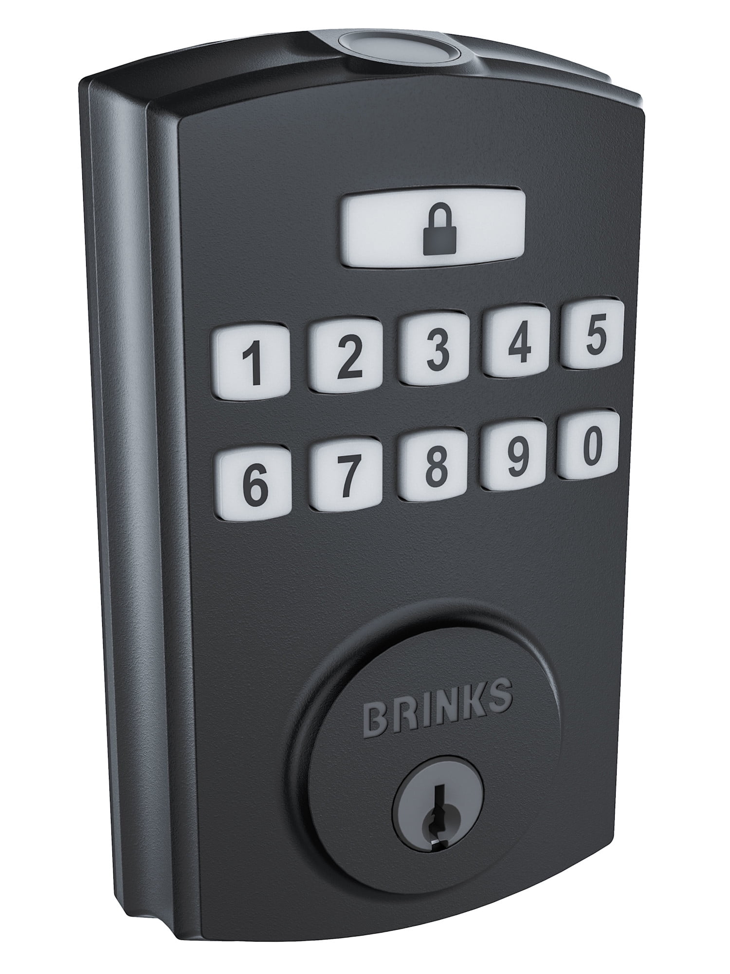 Brinks Electronic Fingerprint/Keypad Deadbolt with Pro-Guard ...