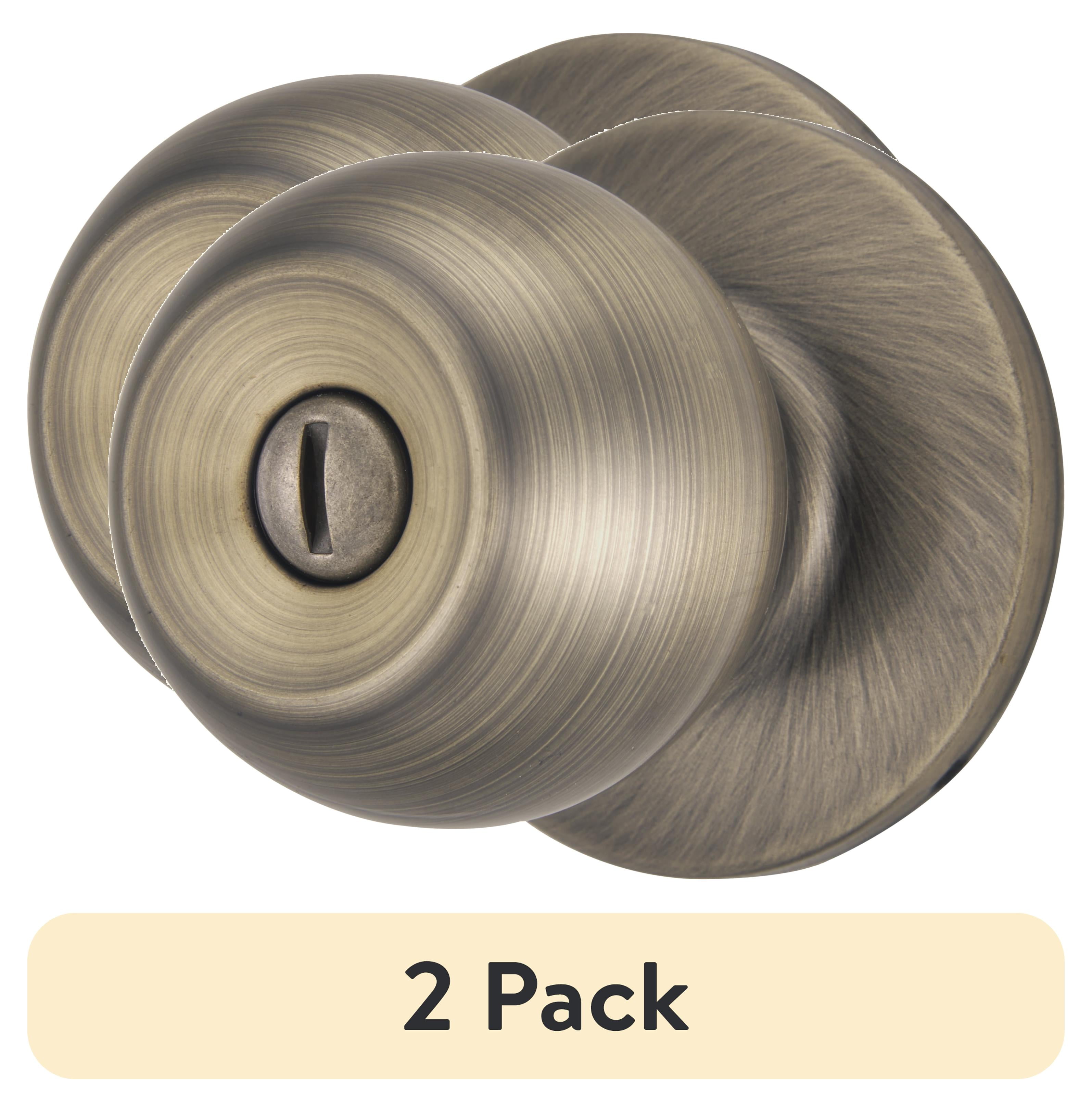 (2 pack) Brinks Interior Locking Privacy Classic Ball Style Doorknob ...