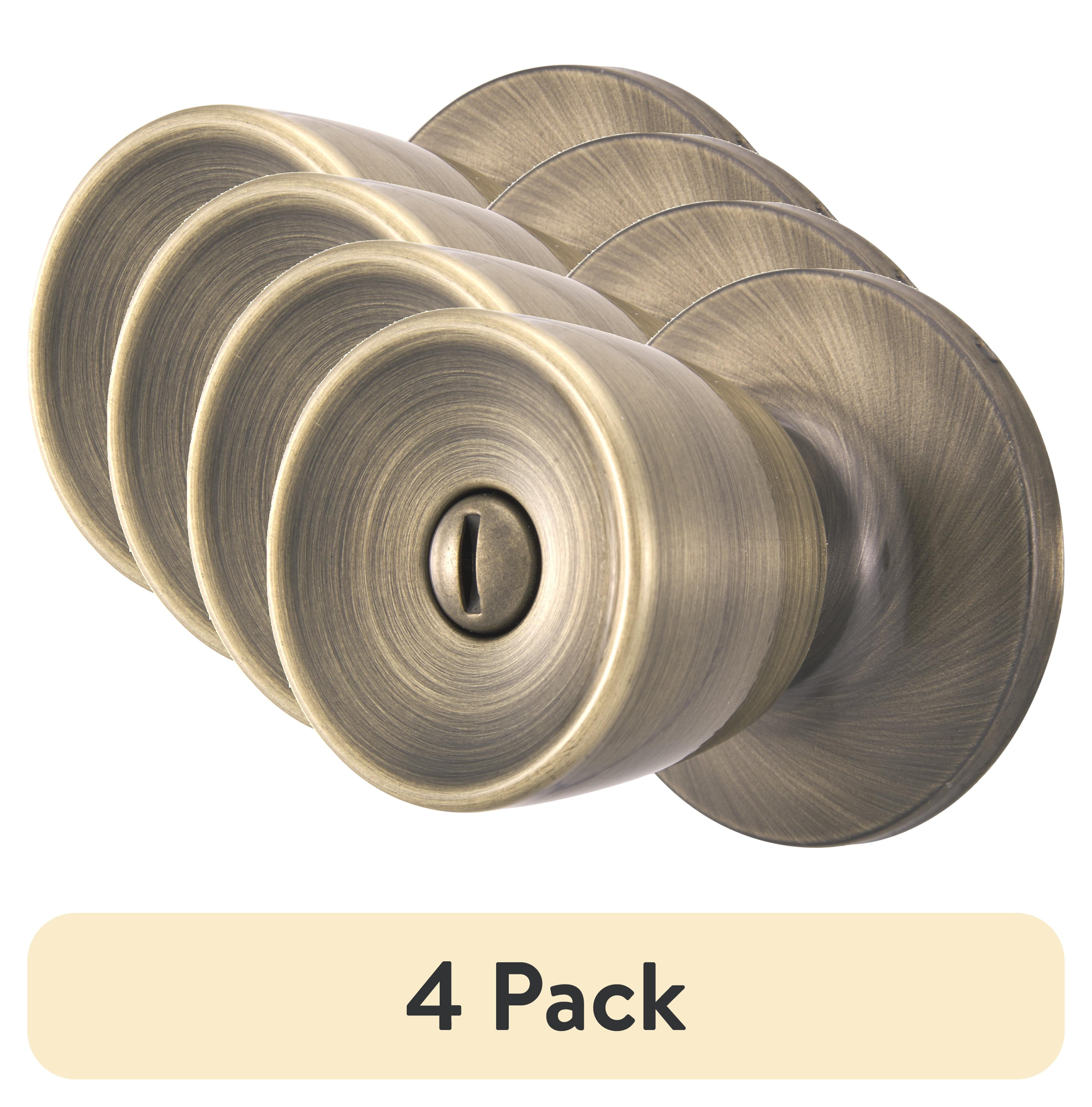 (4 pack) Brinks Interior Locking Privacy Classic Bell Style Doorknob ...