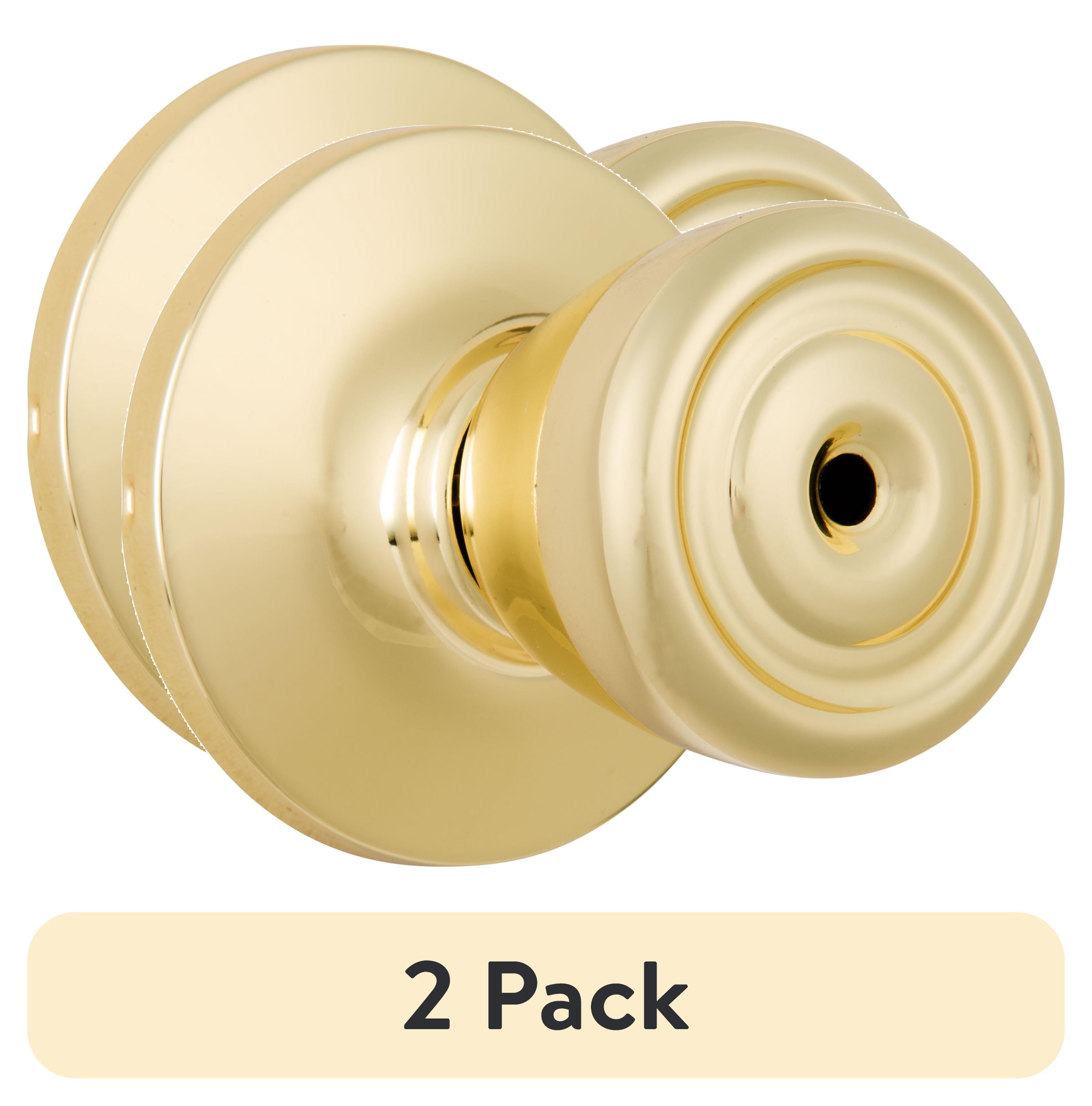 (2 pack) Brinks Interior Locking Privacy Tulip Style Doorknob, Polished ...