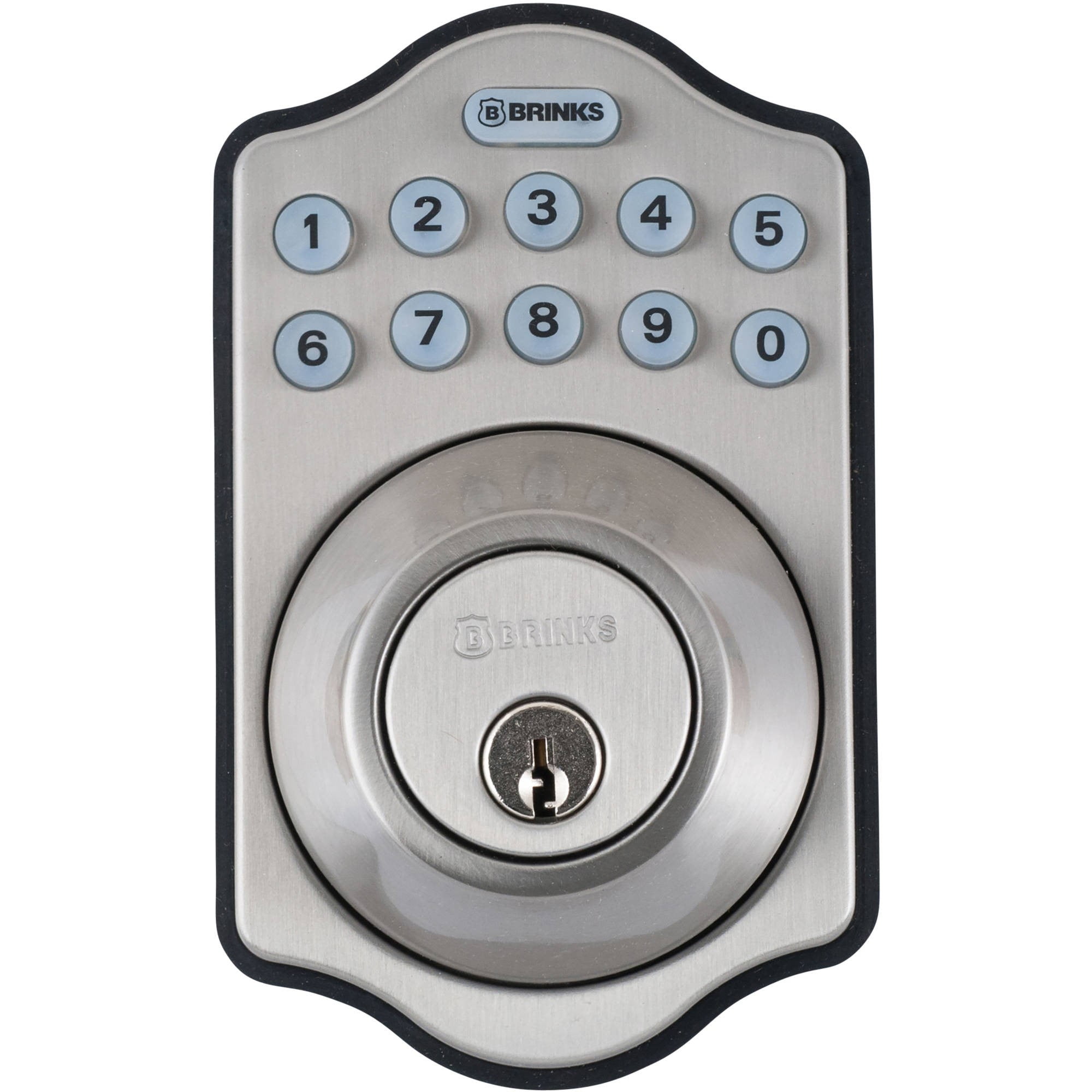 Brinks Electronic Deadbolt in Satin Nickel Finish - Walmart.com