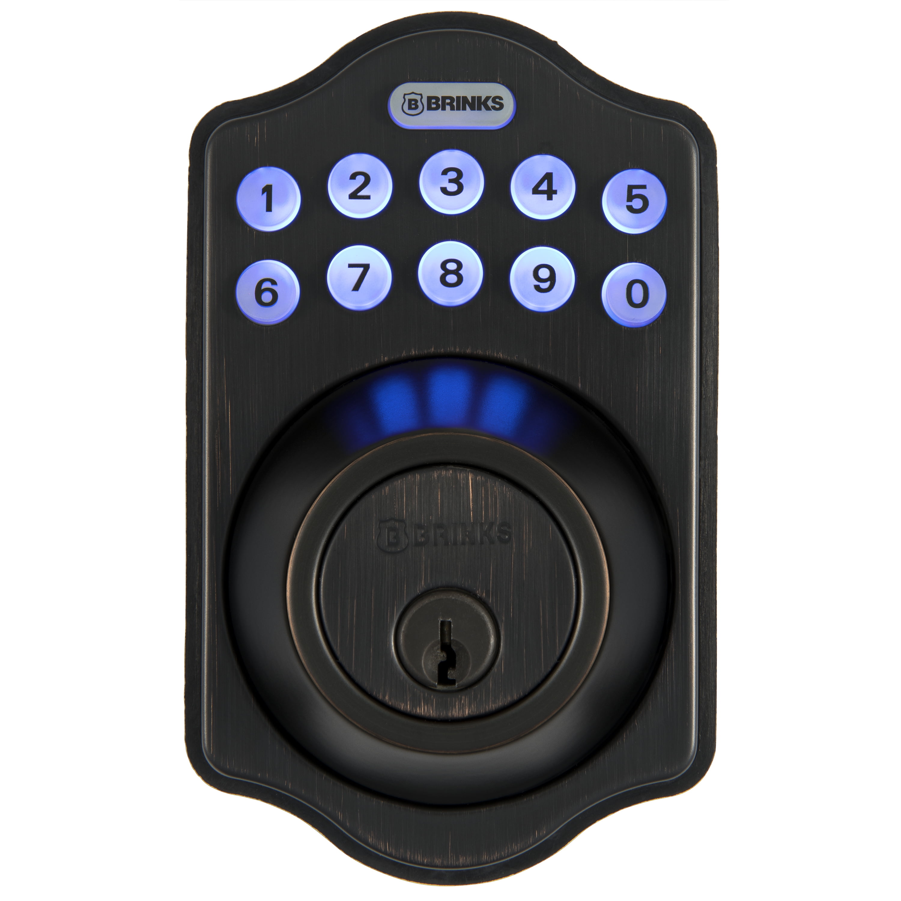 Brinks Keyed Entry Tuscan Bronze Electronic Deadbolt - Walmart.com