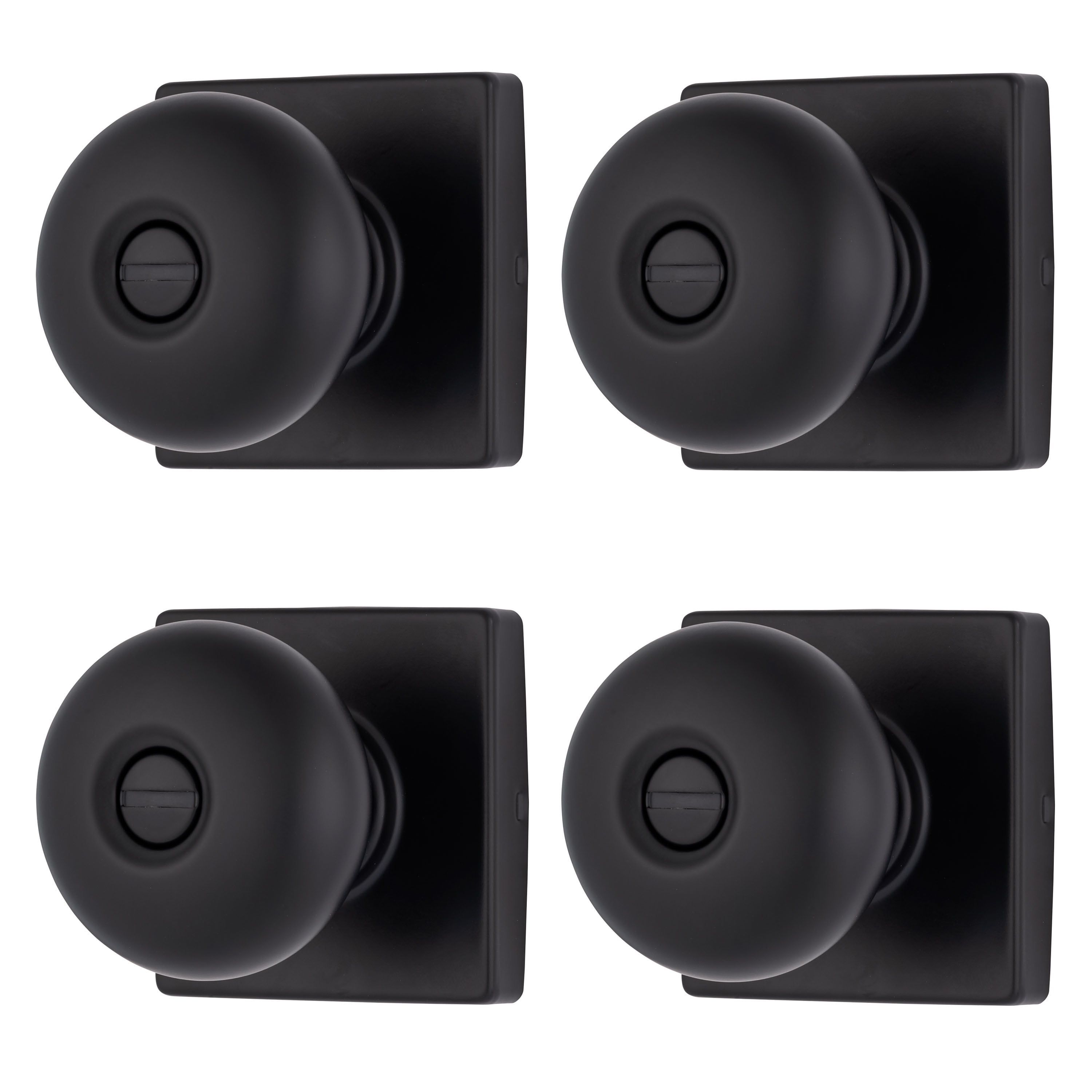 Brinks Matte Black Privacy Door Knob, Locking Door Knob, 4-Pack - Walmart.com