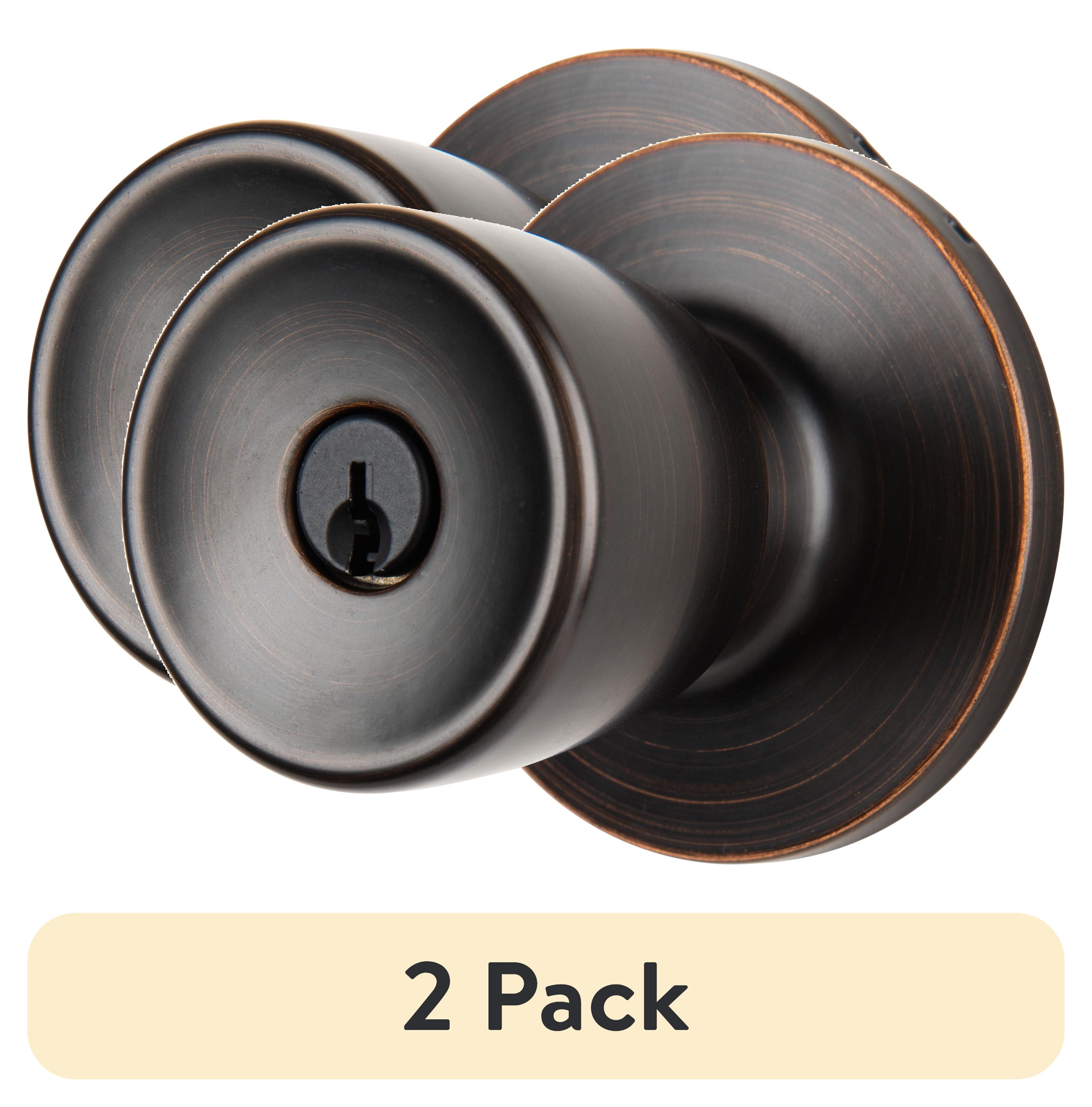 (2 pack) Brinks Mobile Home Keyed Entry Classic Bell Style Doorknob ...