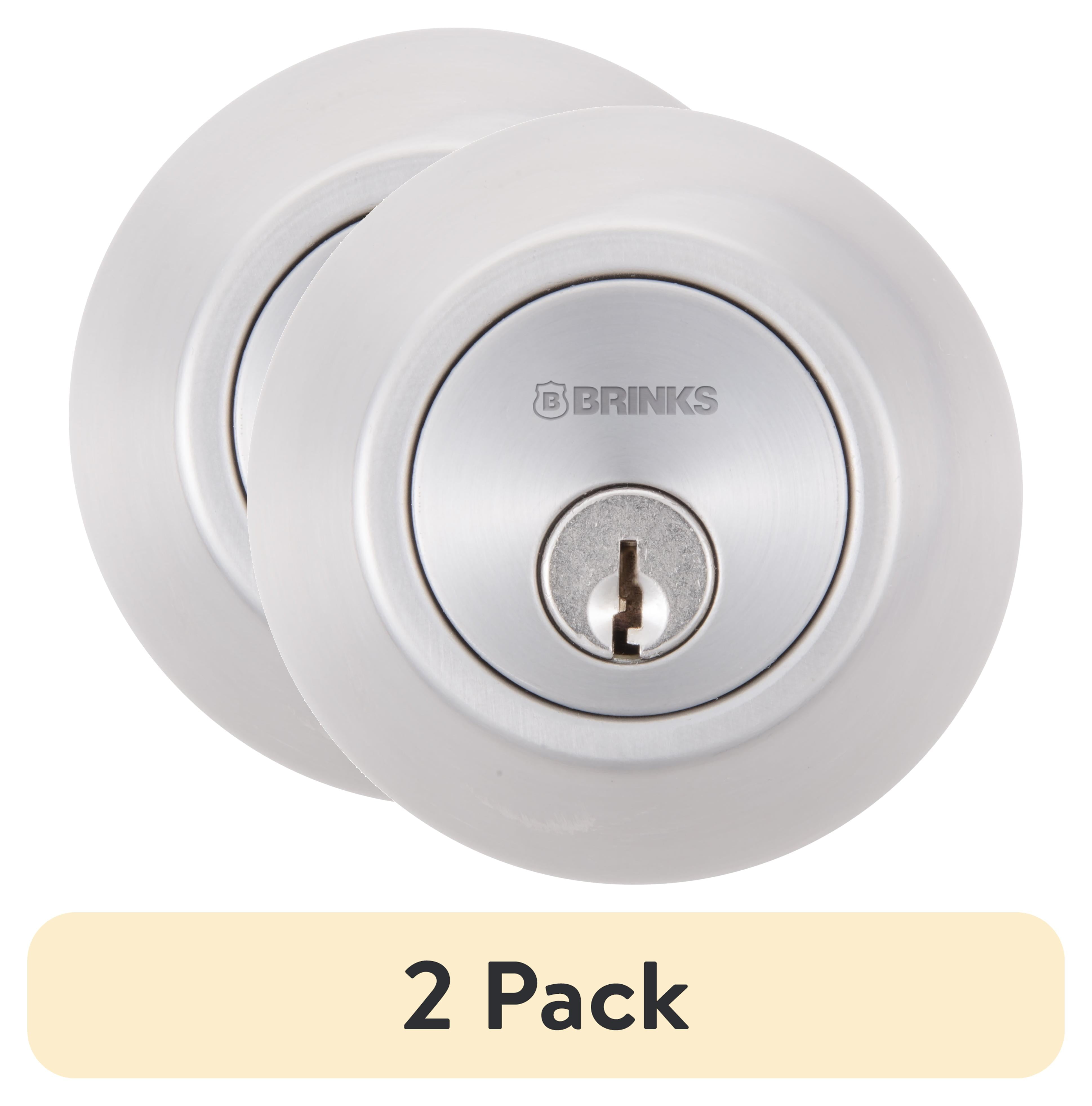 (2 pack) Brinks Mobile Home Single Cylinder Deadbolt Lock, Stainless ...