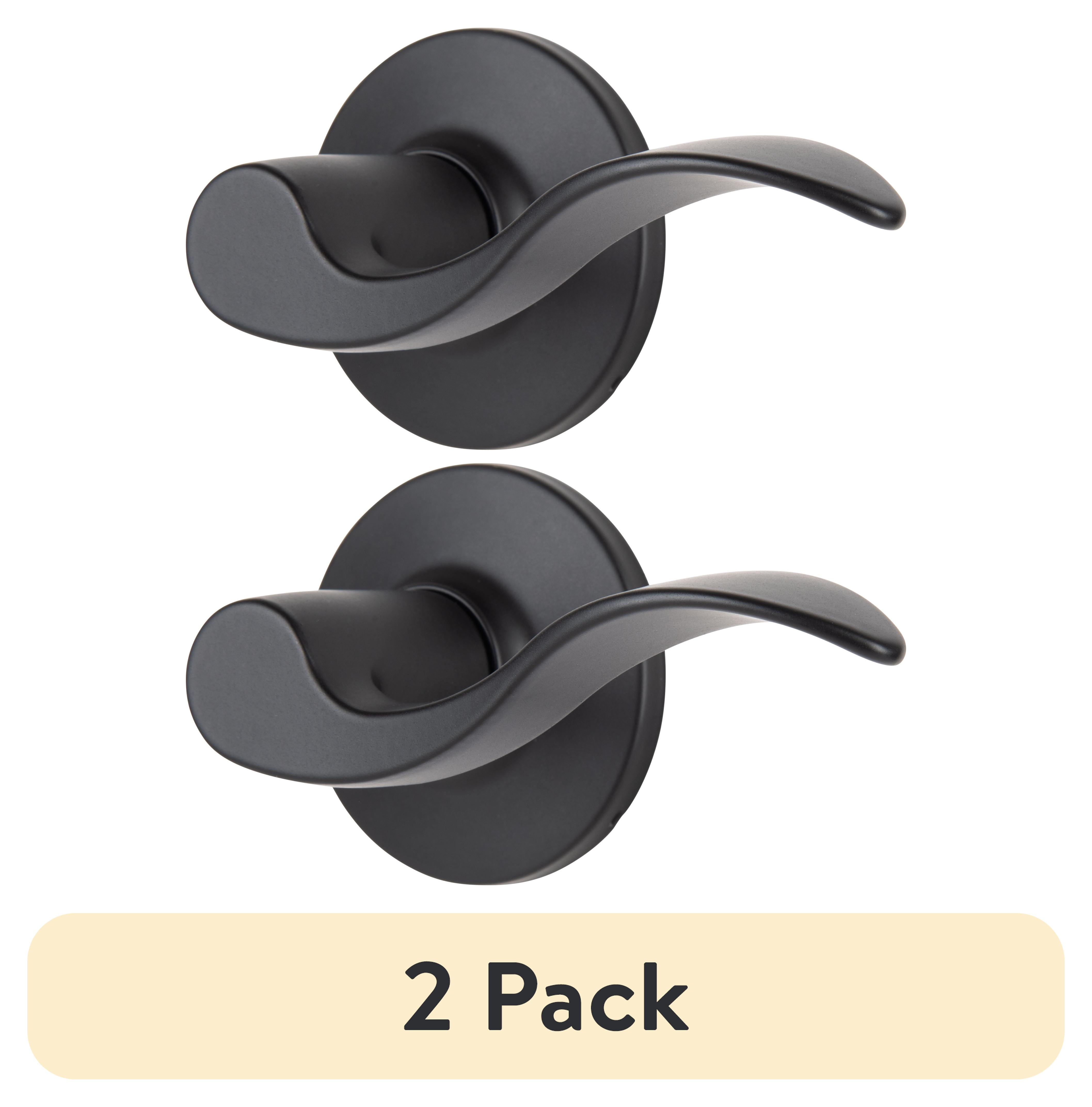 (2 pack) Brinks Non-Locking Passage Modern Wave Style Lever Doorknob ...