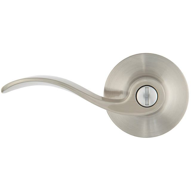 Brinks Privacy Bed/Bath Satin Nickel Wave Door Lever - Walmart.com