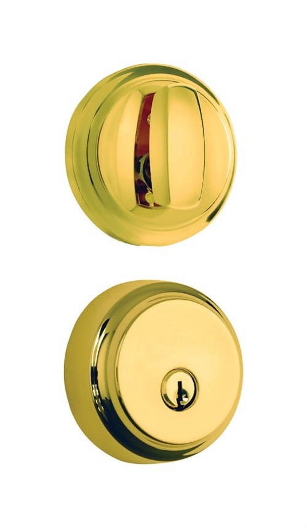 Brinks Push Pull Rotate Polished Brass Steel Deadbolt - Walmart.com