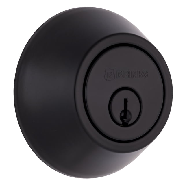 Brinks Single Cylinder Deadbolt, Matte Black Finish - Walmart.com