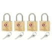 Walmart Mini Brass Padlocks, Set of 6, Small Security Locks with Keys ...