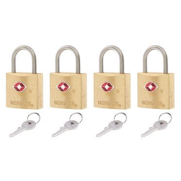 Walmart Mini Brass Padlocks, Set of 6, Small Security Locks with Keys ...
