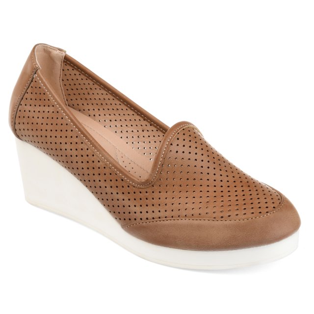 Brinley Co. Womens Comfort-sole Laser-cut Lightweight Wedges - Walmart.com