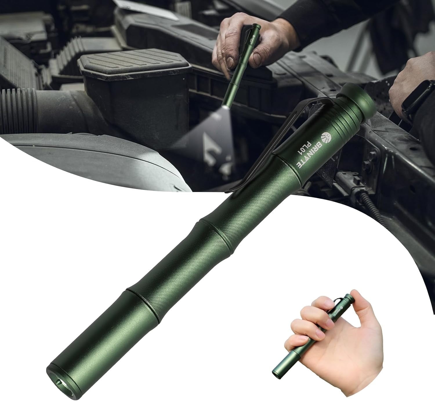 Brinyte PL01 Compact Pen light with AAA Battery Powered, Aluminum ...