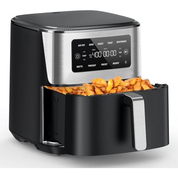 Brio 6-in-1 Air Fryer, 7-Qt Large Capacity, 50?F-400?F Temp Control ...